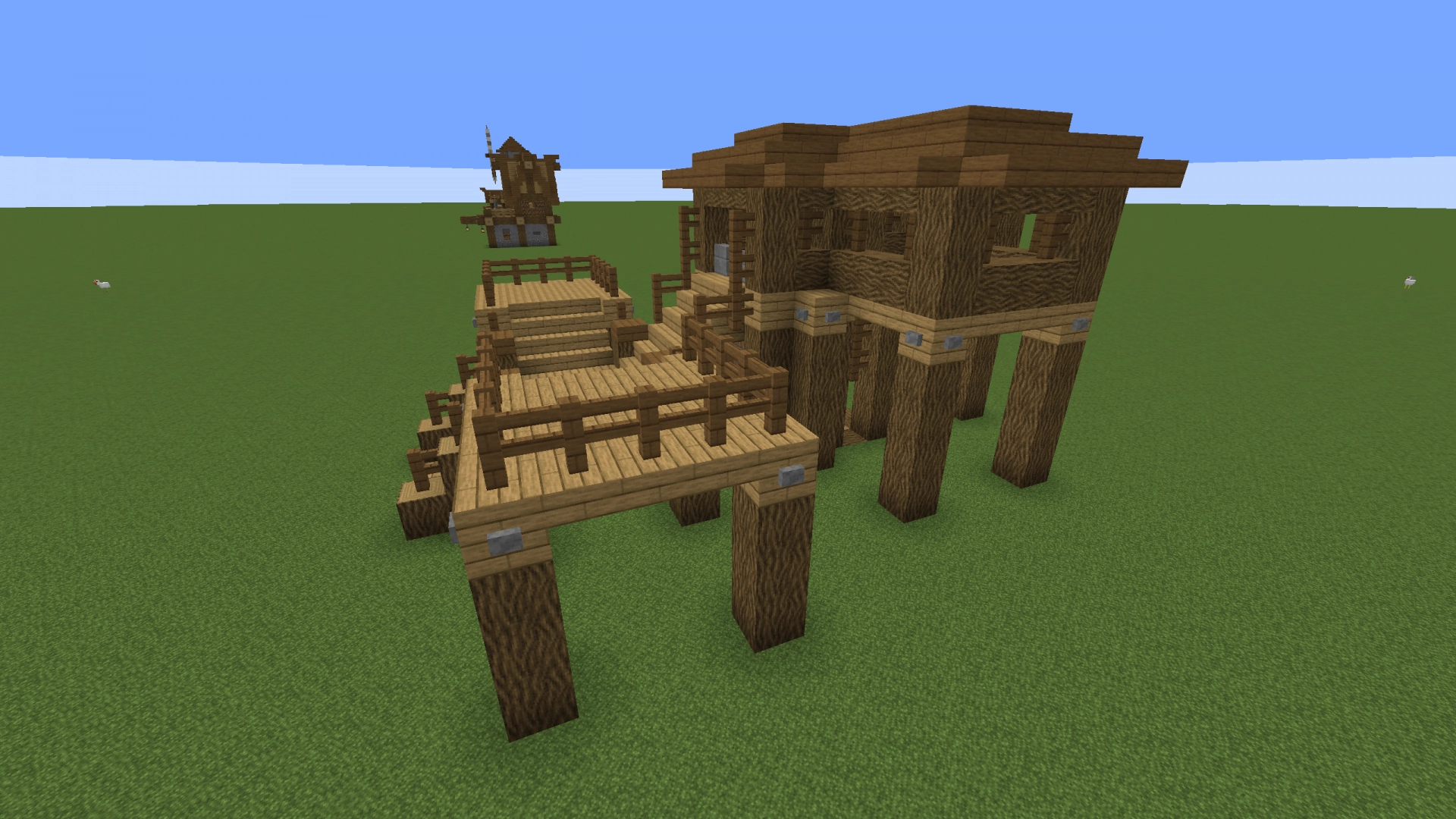 Minecraft Schematic Raised Oak House by sekai | abfielder.com