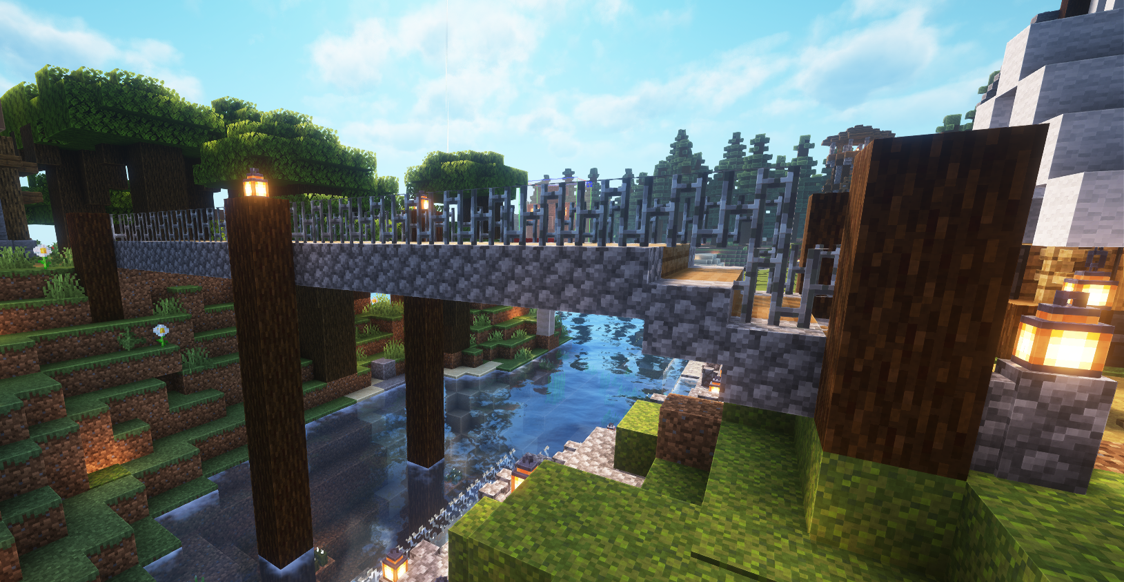 Minecraft Schematic Spruce Bridge by jxtgaming | abfielder.com