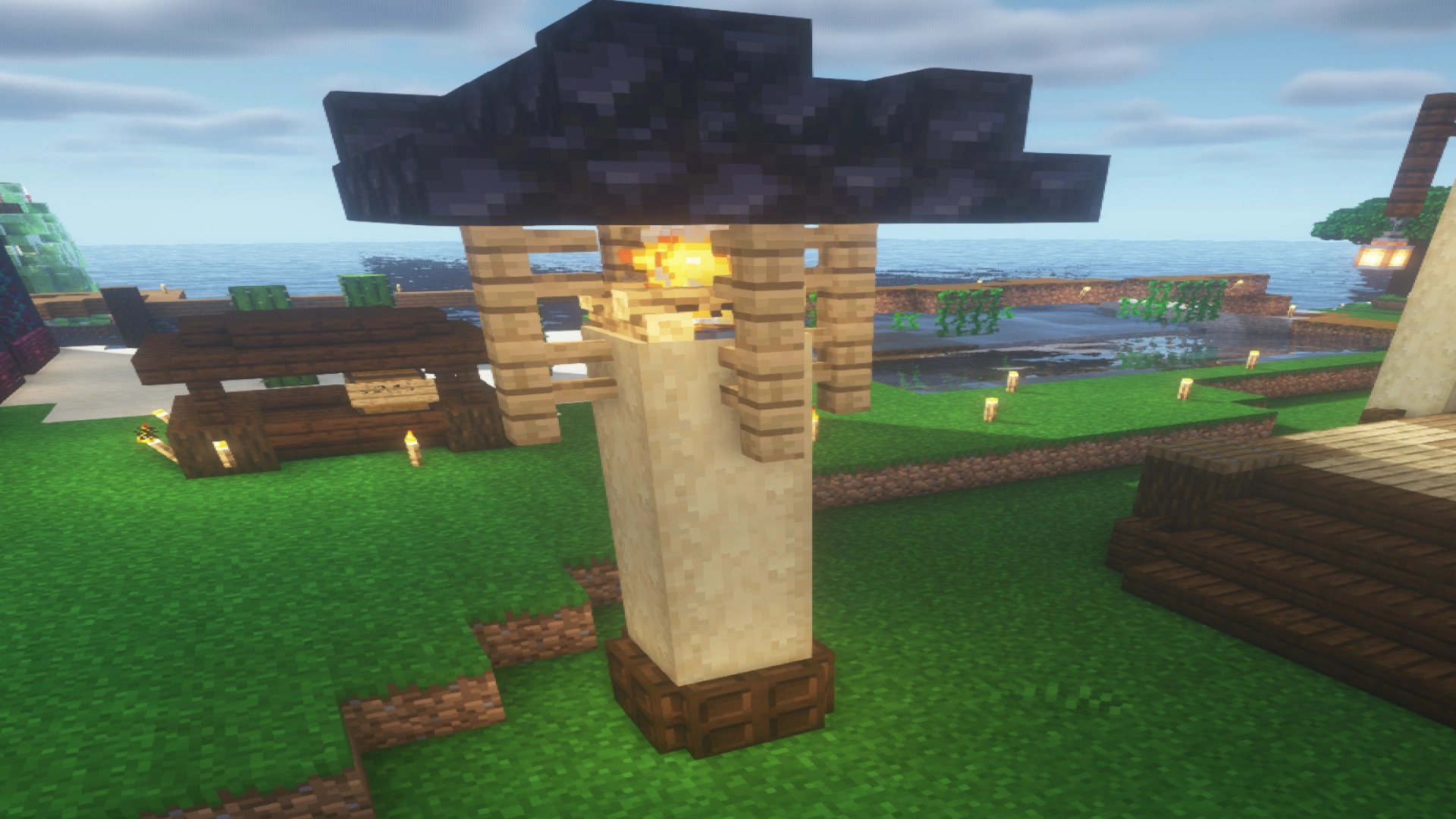 Minecraft Schematic Light Post Campfire by jxtgaming | abfielder.com