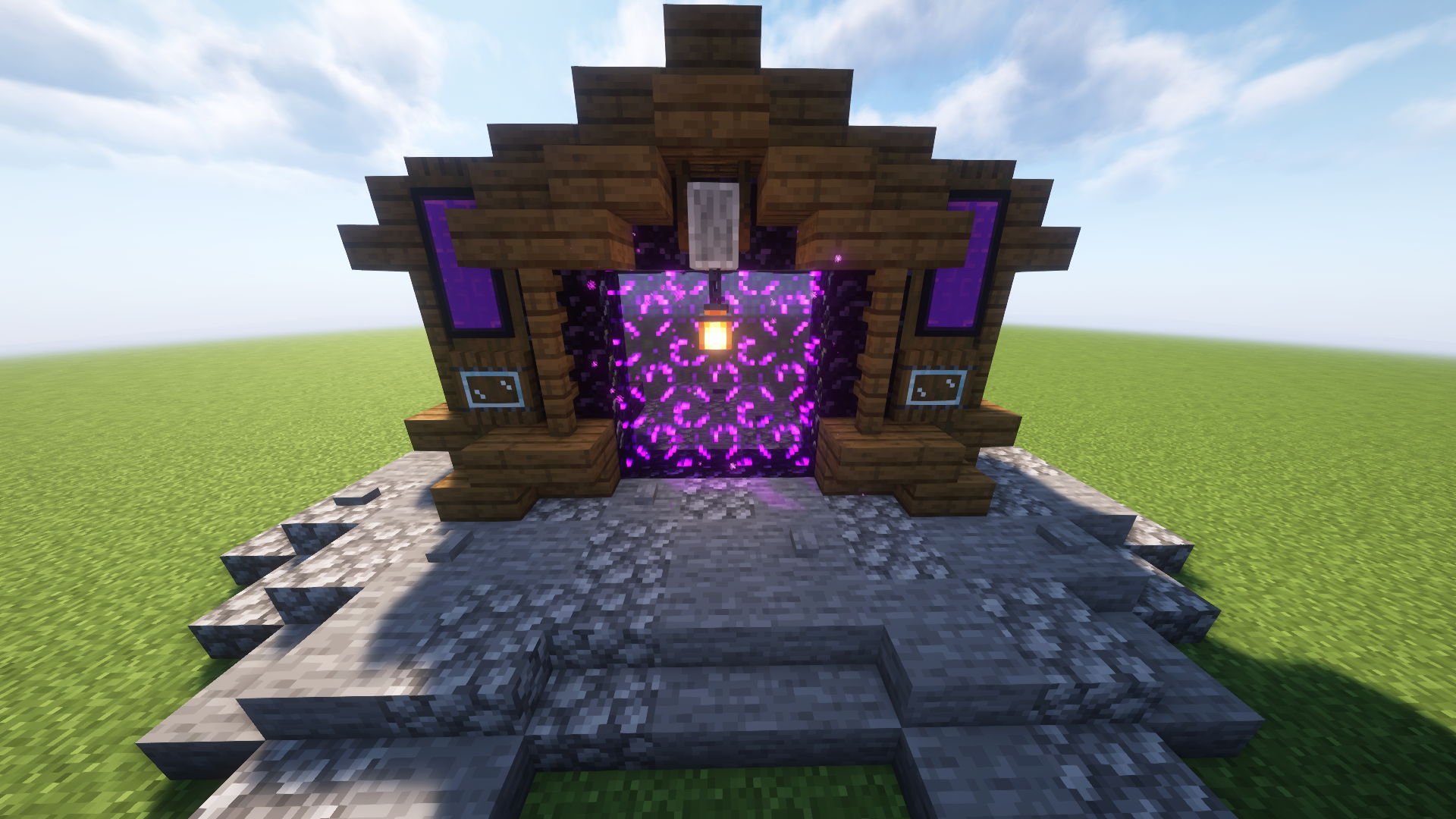 Minecraft Schematic Spruce Cozy Nether Portal by Roginka | abfielder.com