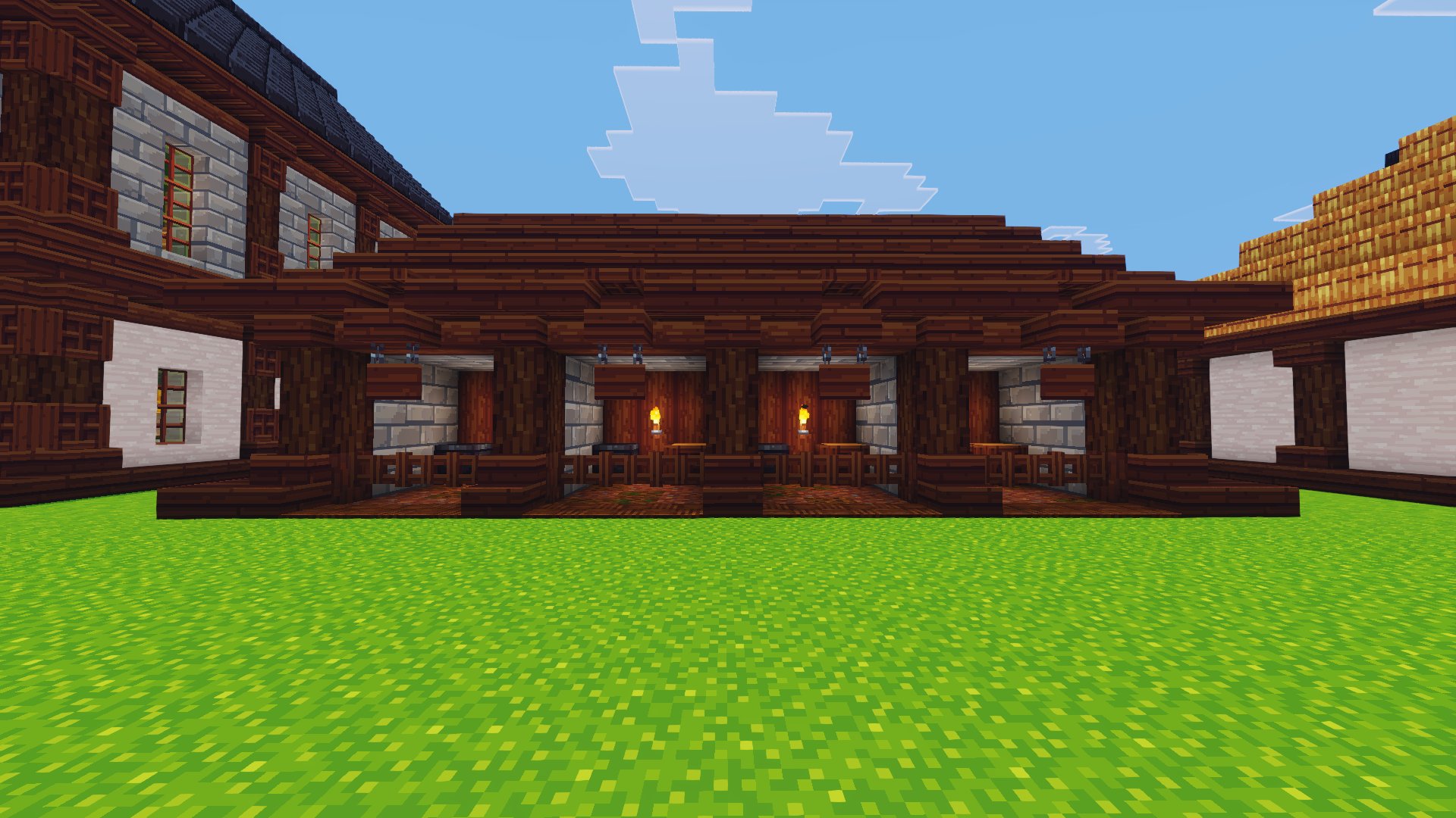 Minecraft Schematic Medieval Horse Stable by Blvcckk | abfielder.com