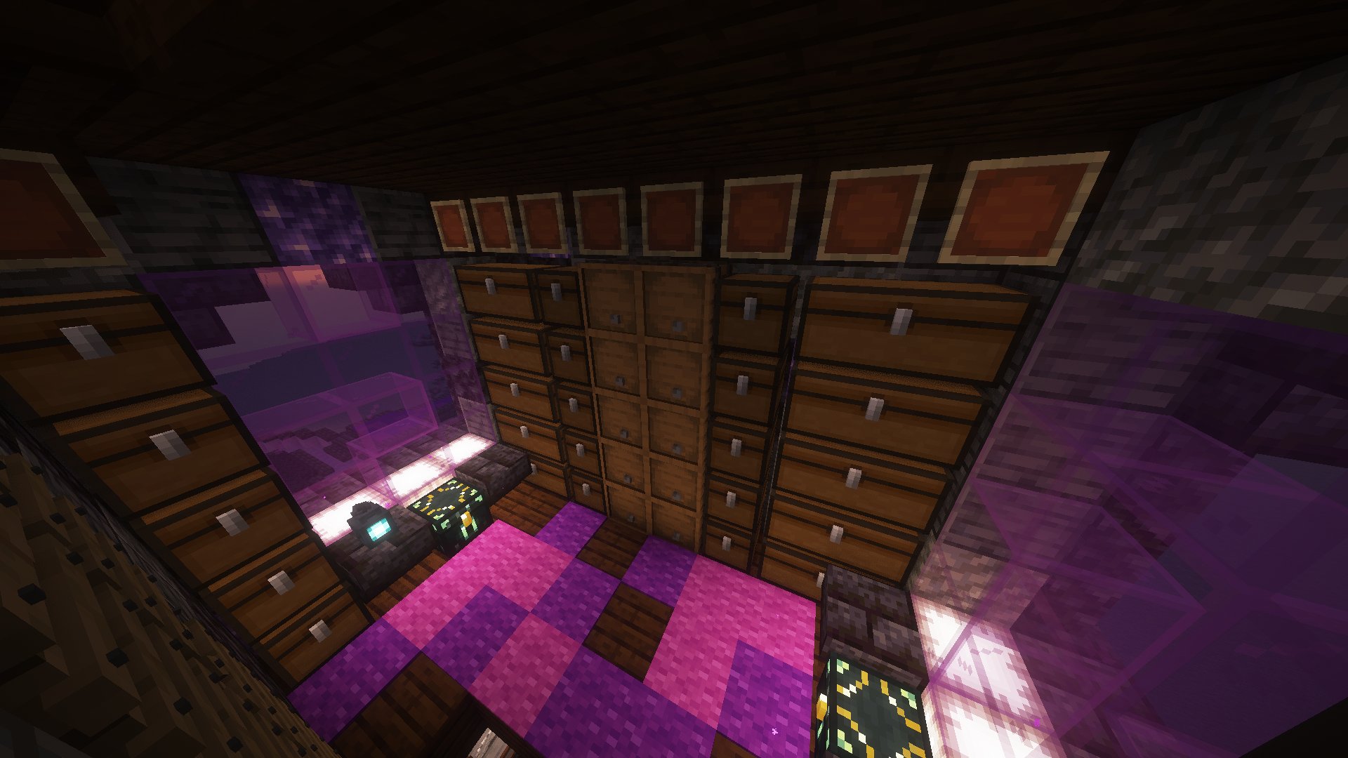 Minecraft Schematic Dark & Purple Themed House FULLY INTERIORS (Free ...