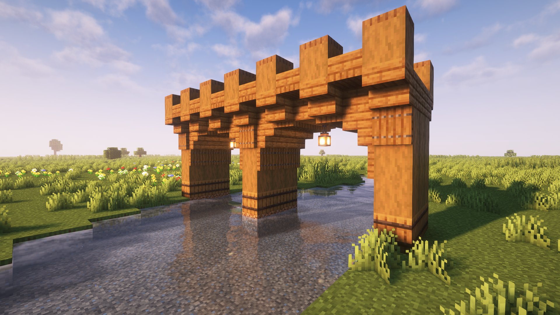 Minecraft Schematic Wooden Brige by Wydercom | abfielder.com