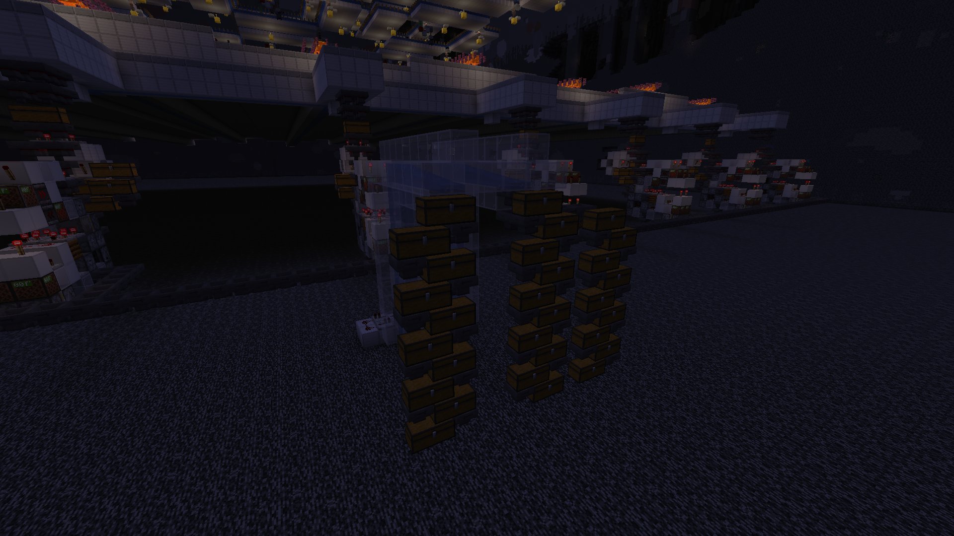 Minecraft Schematic Gigantic iron farm-with sorted collection system ...
