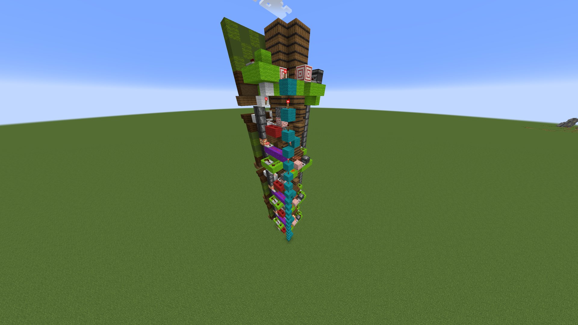 Minecraft Schematic Mechanical Elevator by Carloots | abfielder.com