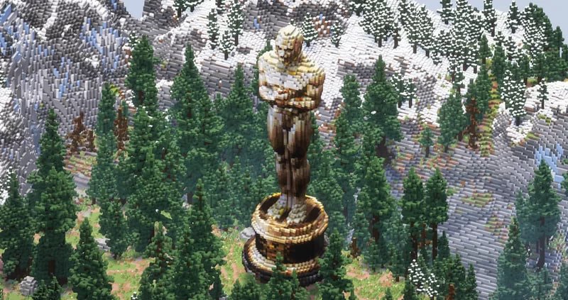 Minecraft Schematic Oscar Statue by LeonisBuilds | abfielder.com