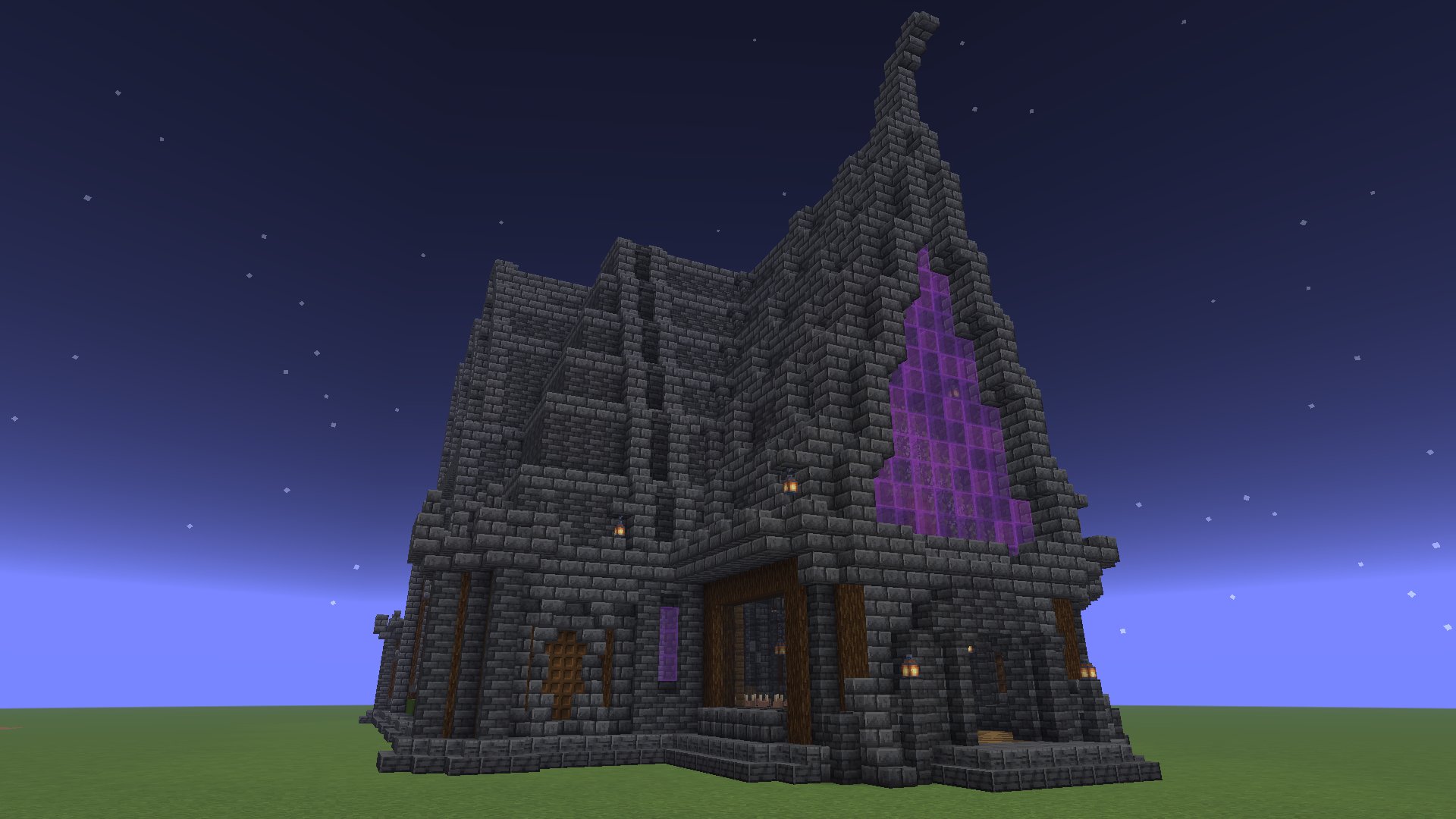 Minecraft Schematic gothic deepslate cathedral, trading hall by ...