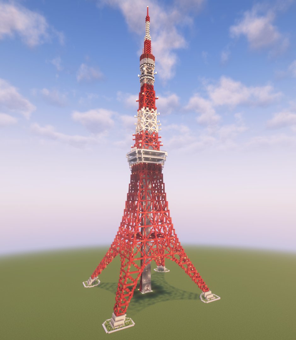 Minecraft Schematic Tokyo Tower by Unknown | Downloaded from abfielder.com