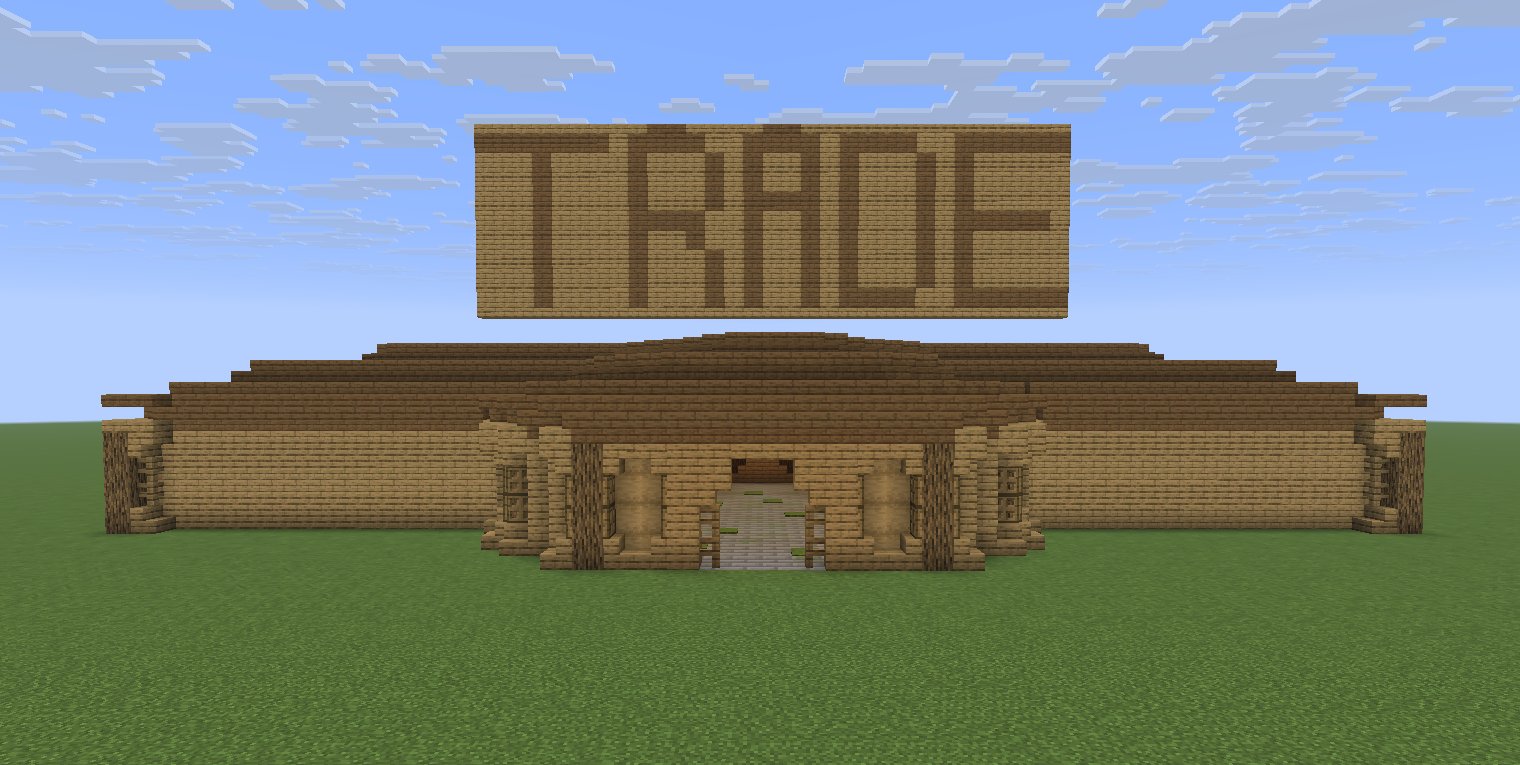 Minecraft Schematic Trading Hall Oak and Spruce by tgd87 | abfielder.com