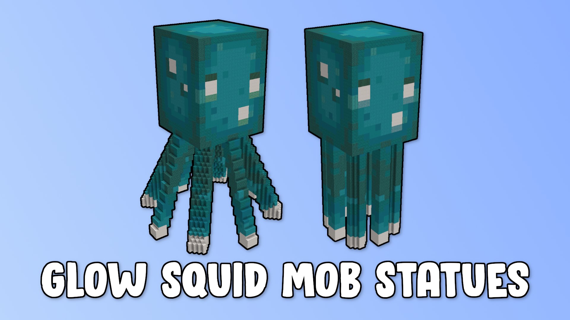 Minecraft Schematic Glow Squid Mob Statues by boscawinks | Downloaded ...
