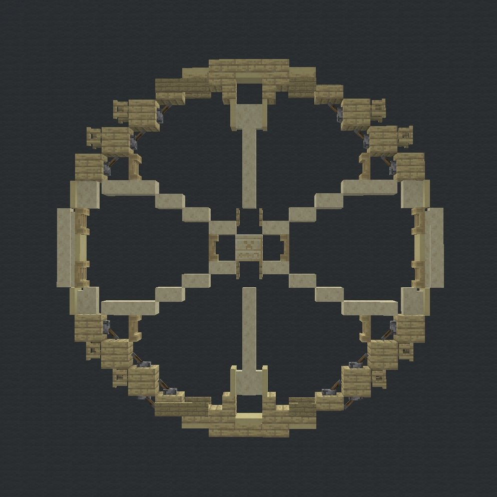 Minecraft Schematic 6 flower petal gothic window by Jaeno0_ | abfielder.com