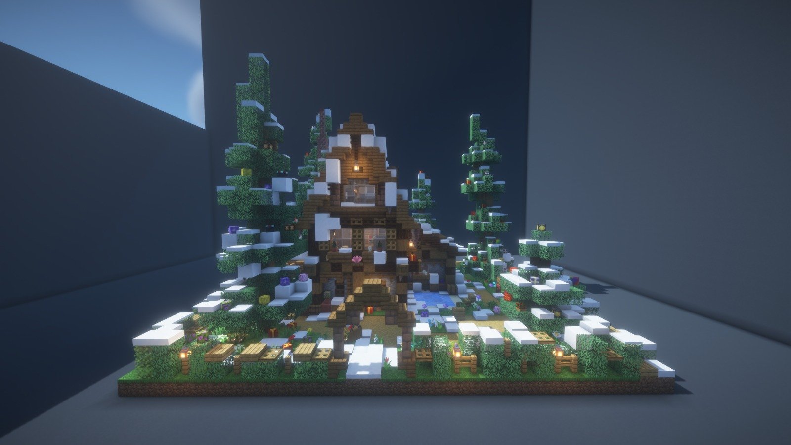 Minecraft Schematic Christmas themed winter cabin (Schematic File) by ...
