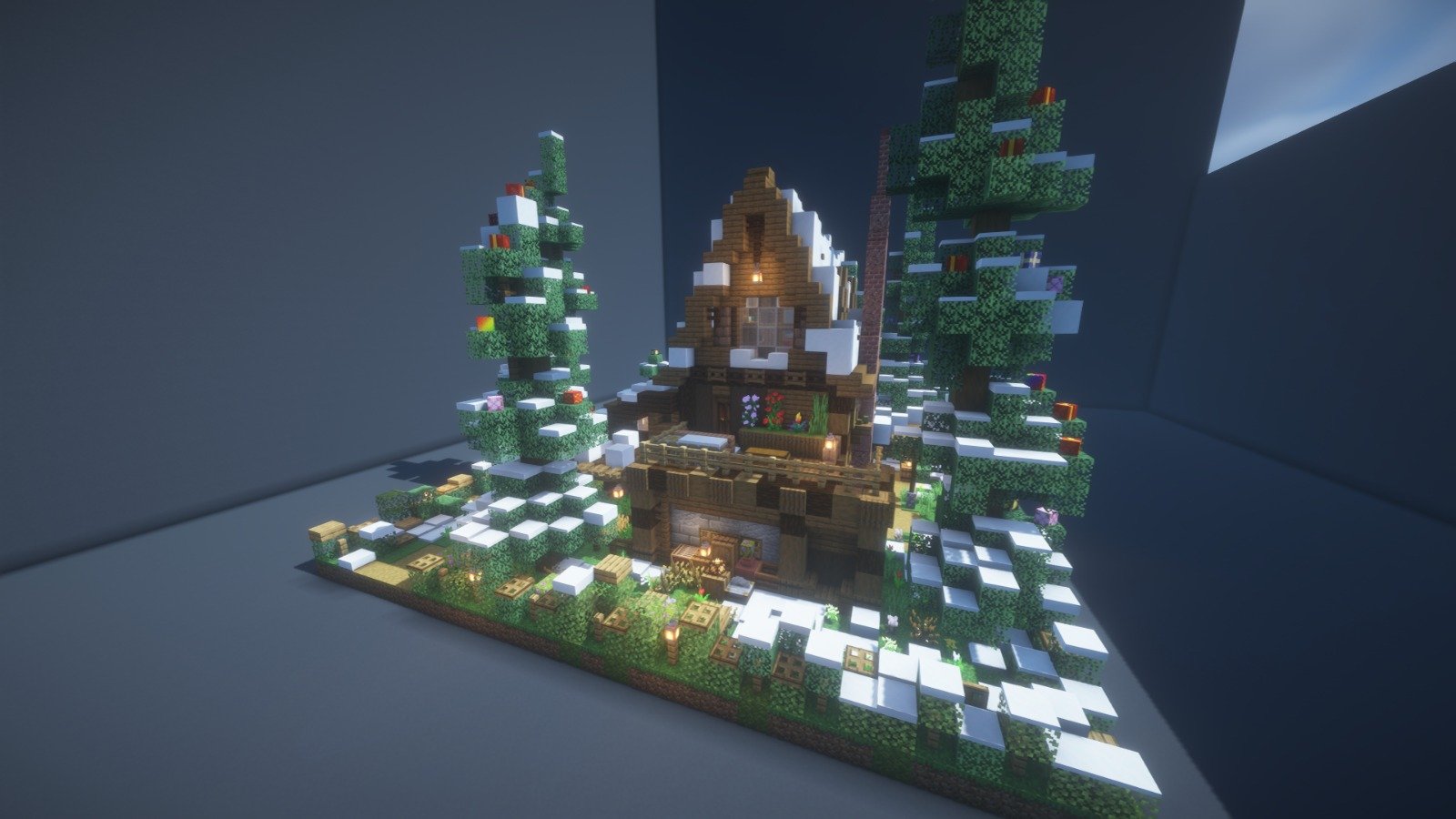 Minecraft Schematic Christmas themed winter cabin (Schematic File) by ...