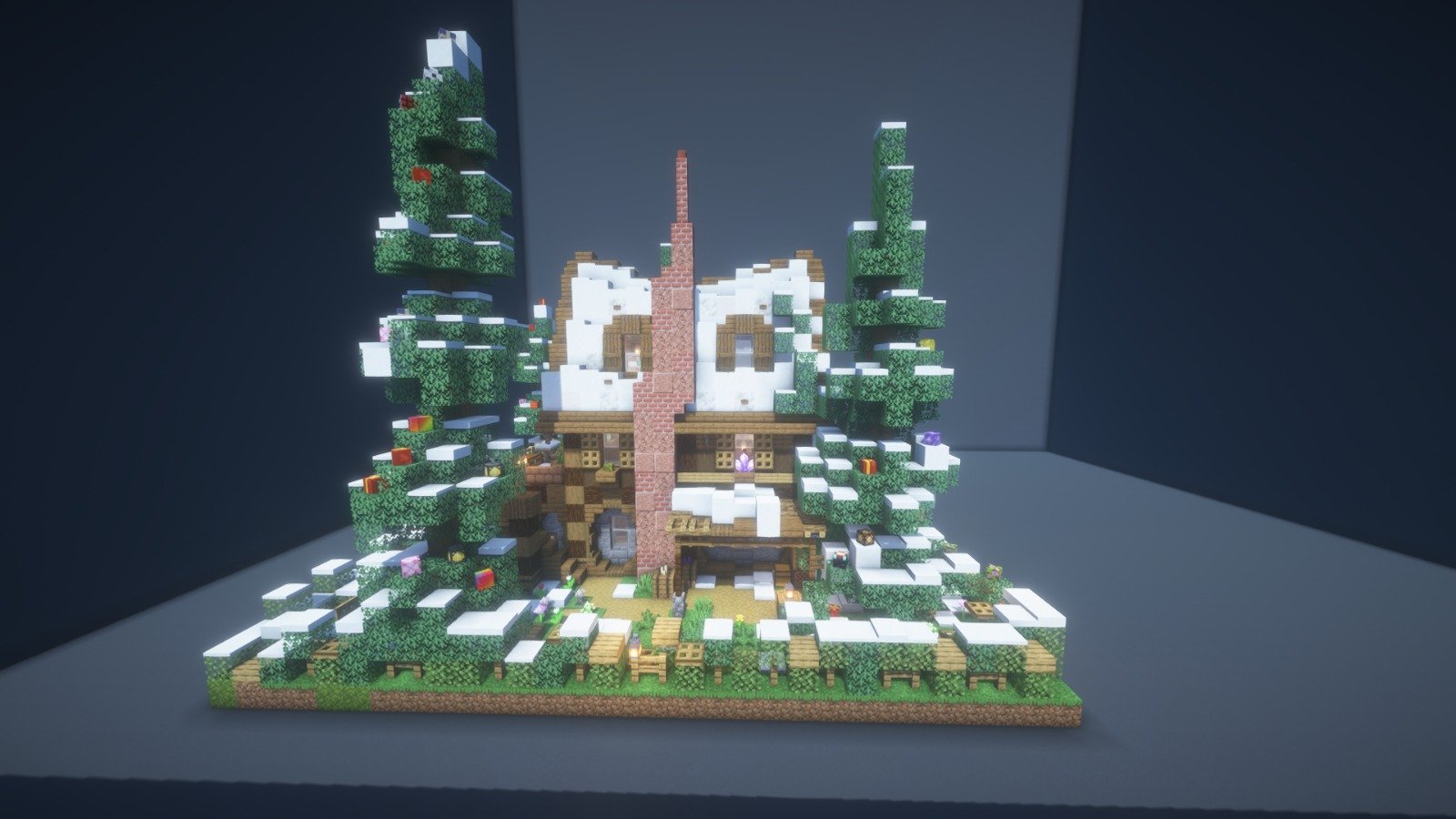 Minecraft Schematic Christmas themed winter cabin (Schematic File) by ...
