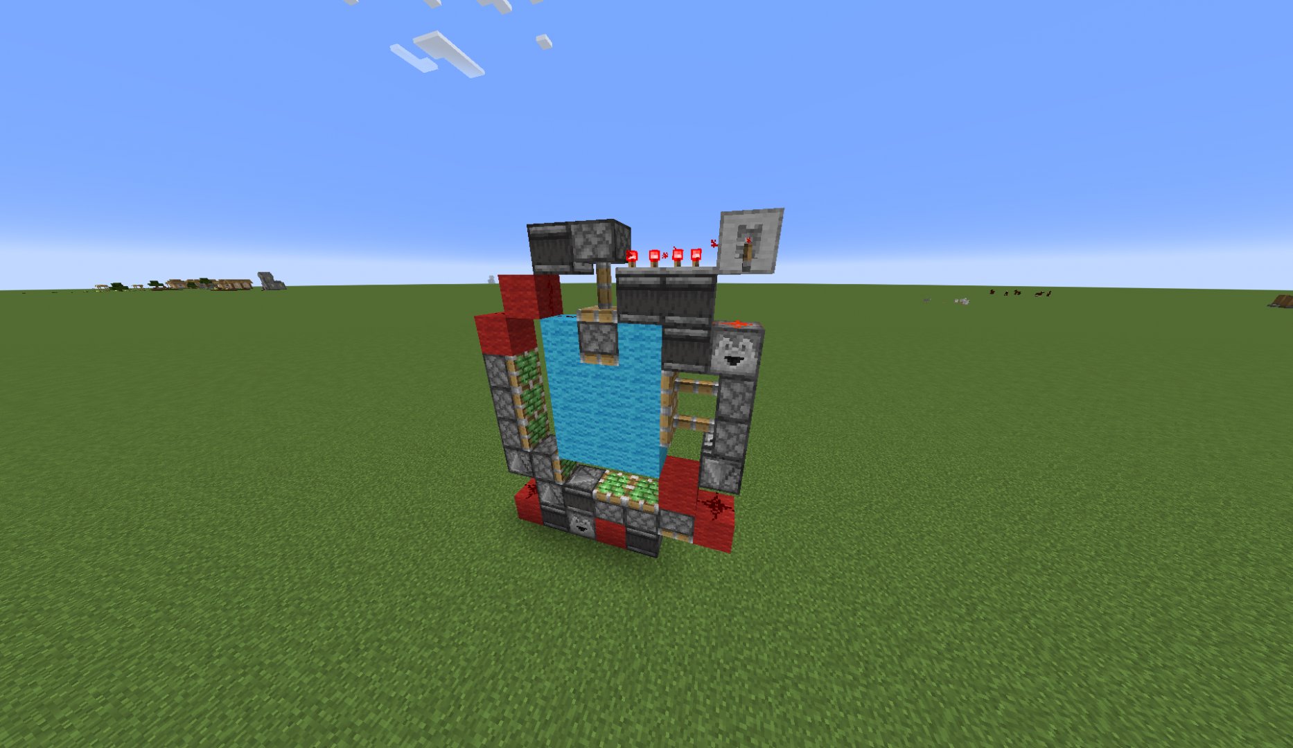 Minecraft Schematic 3x3 redstone door by builder jajka | abfielder.com