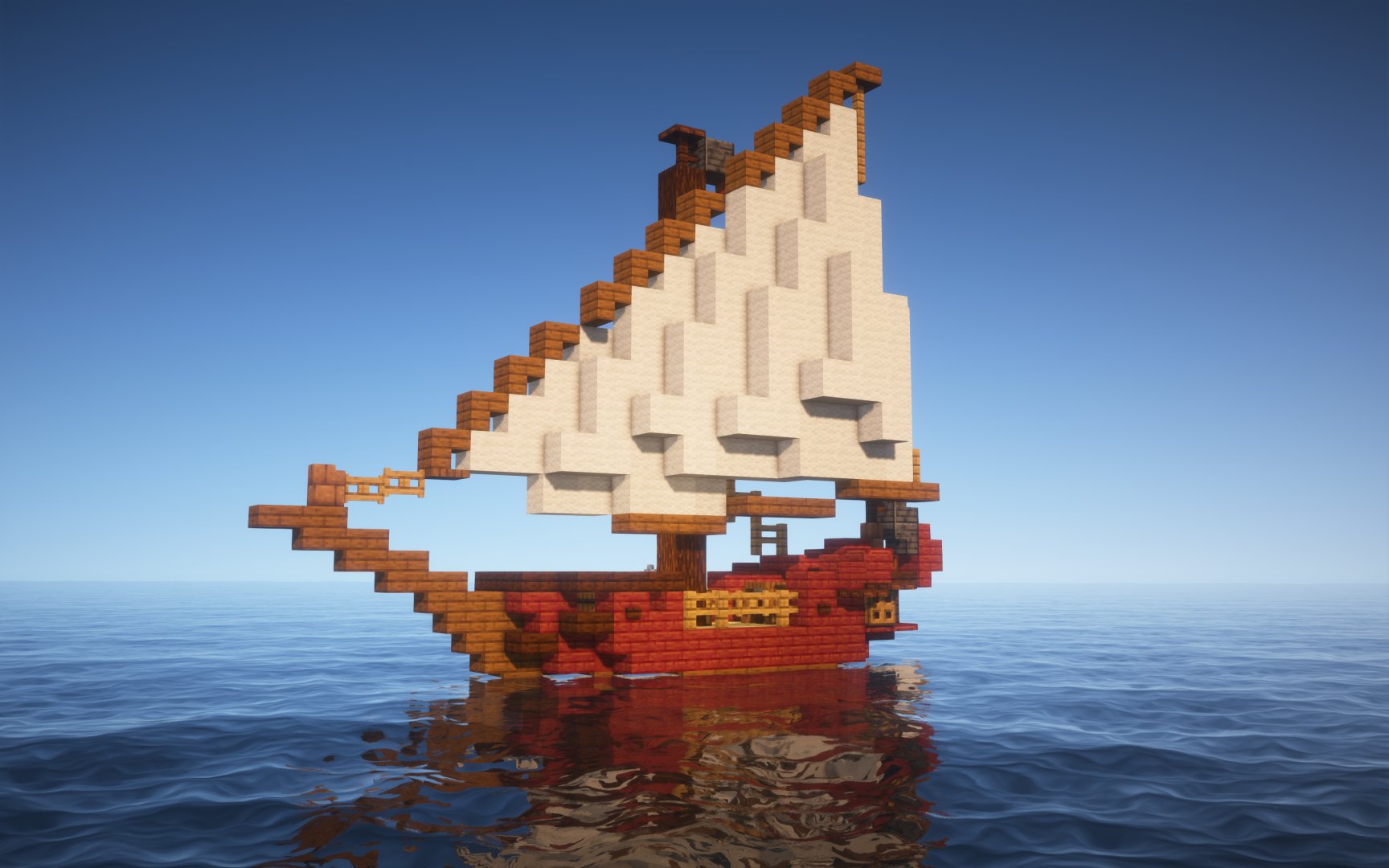 Minecraft Schematic Small merchant Ship by Devinket | abfielder.com