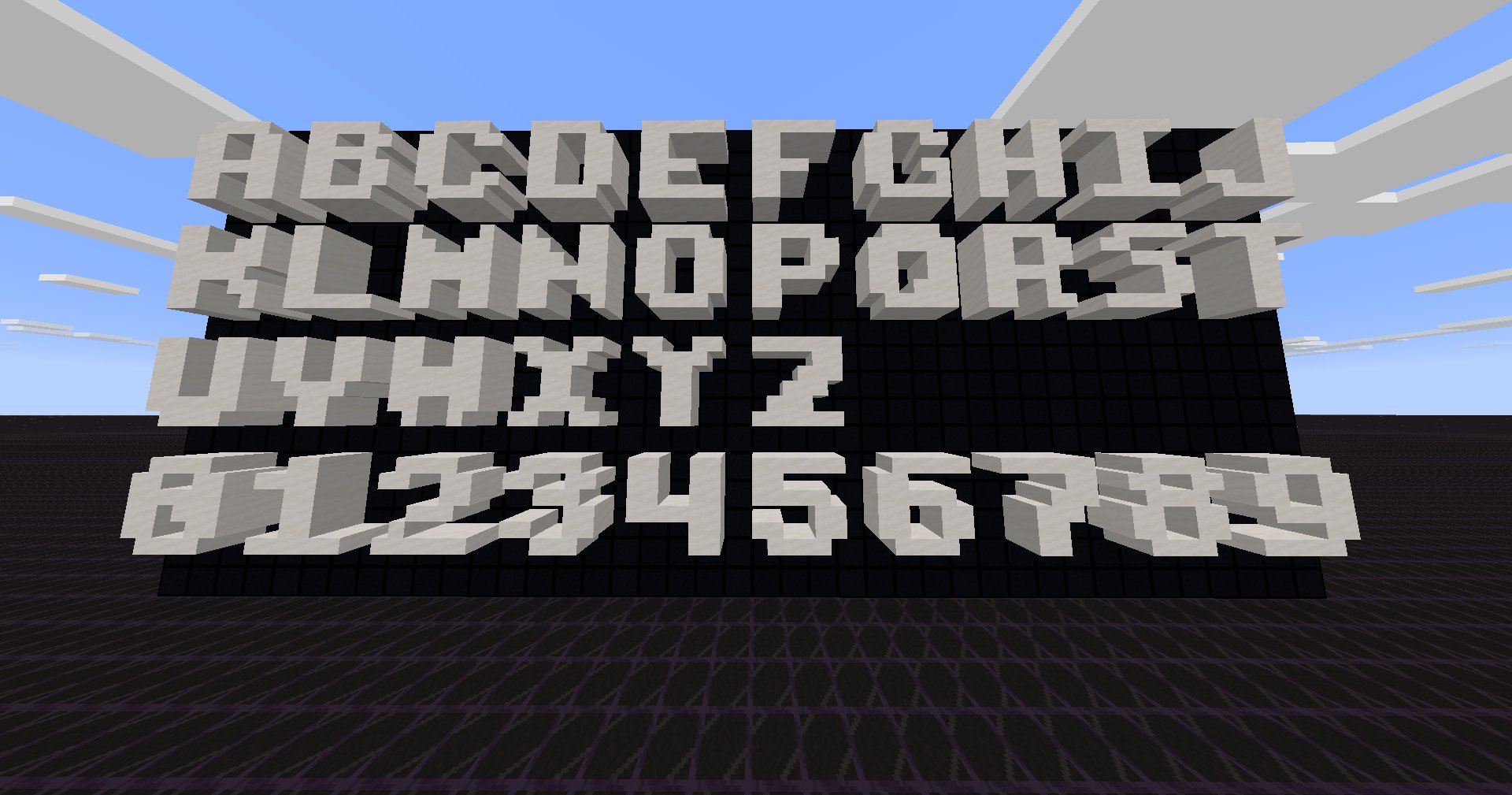 Minecraft Schematic 3x3 Letters & Numbers by itsGusty | abfielder.com