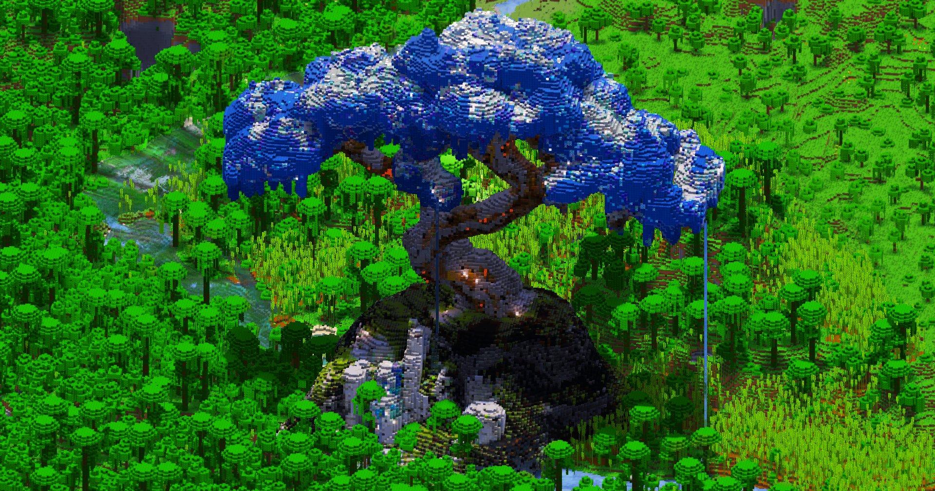 Minecraft Schematic Blue Fantasy Tree by Verdant Builds | abfielder.com