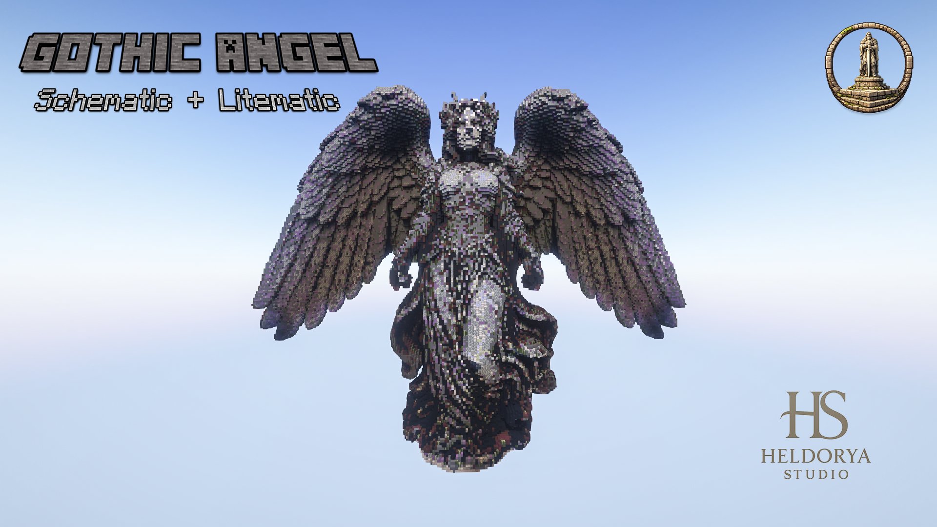Minecraft Schematic Gothic Angel - Dark Statue ( 002 ) by Heldorya ...