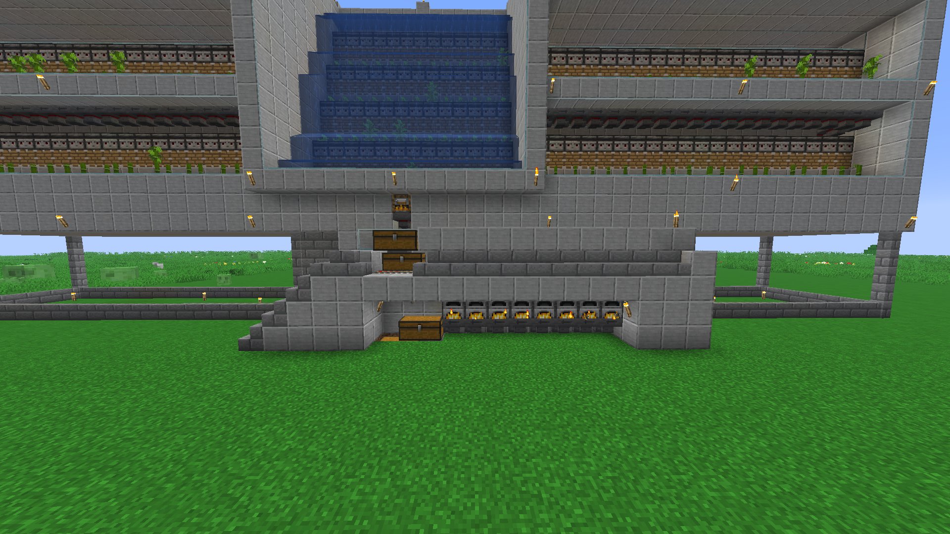 Minecraft Schematic Automatic Super Smelter (Using Kelp and Bamboo farm ...