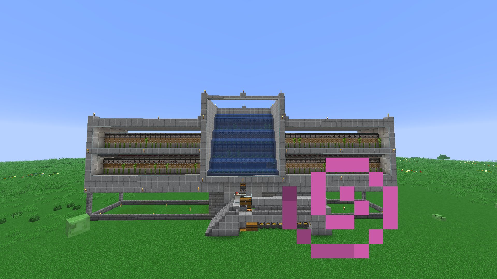 Minecraft Schematic Automatic Super Smelter (Using Kelp and Bamboo farm ...