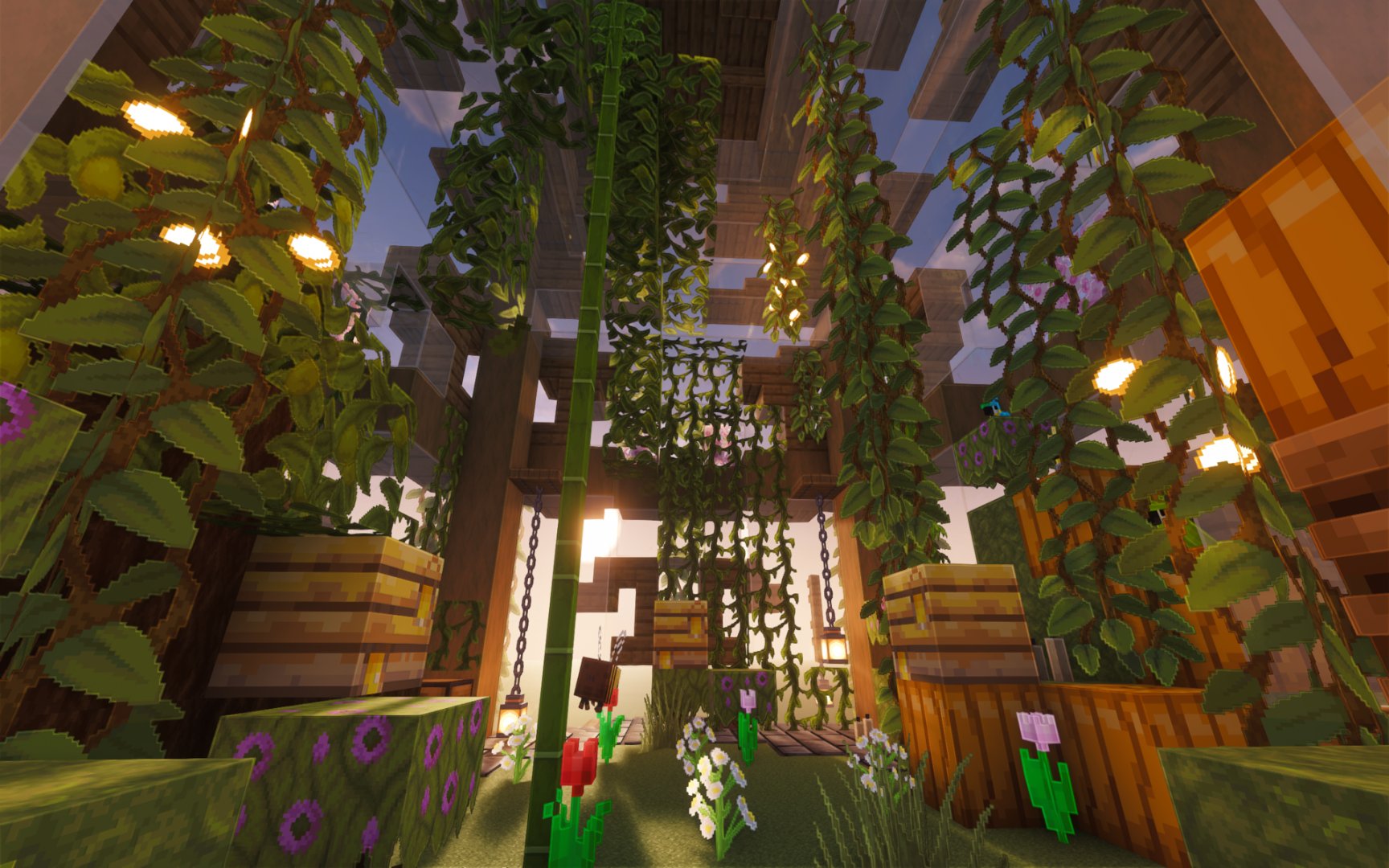 Minecraft Schematic Bee Green House Garden by Courone | abfielder.com