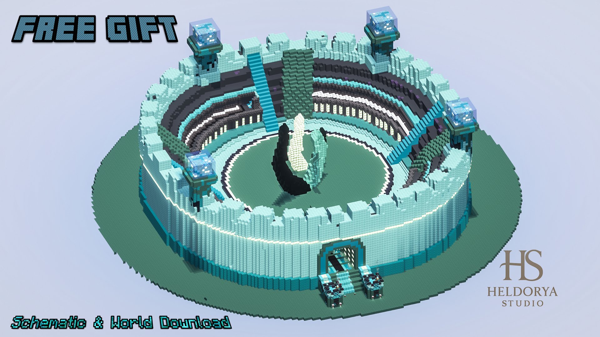 Minecraft Schematic Free Gift🌟 - PvP Arena Ocean Themed by Heldorya ...