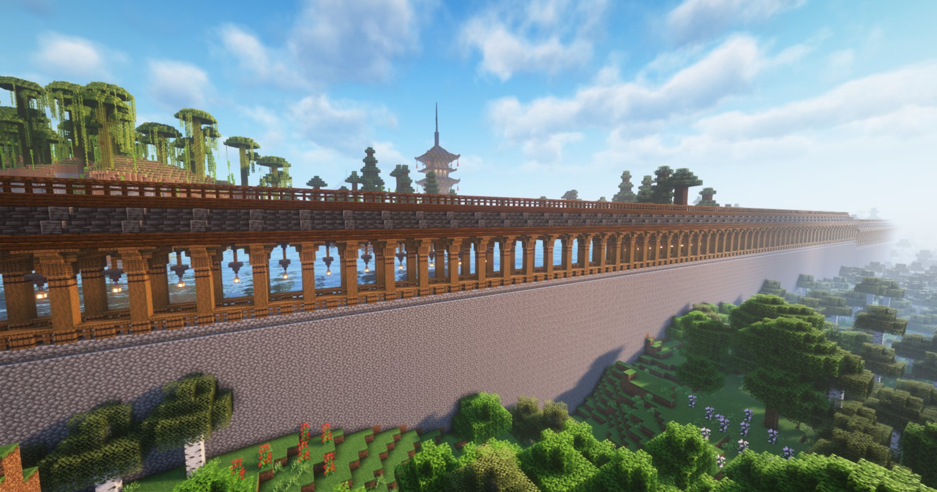Minecraft Schematic Japanese Wall temple by jxtgaming | abfielder.com