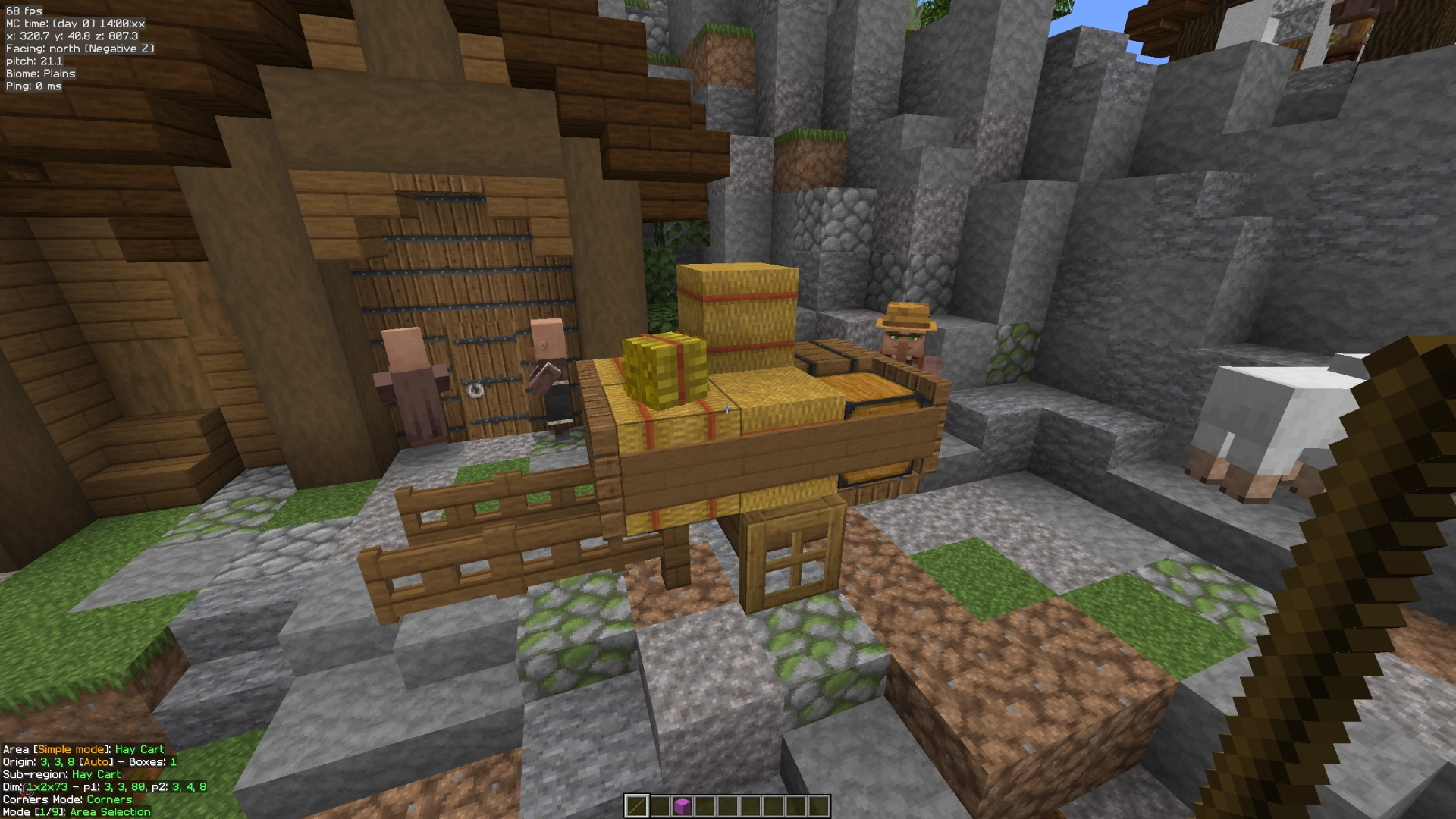 Hay Cart Minecraft Schematic