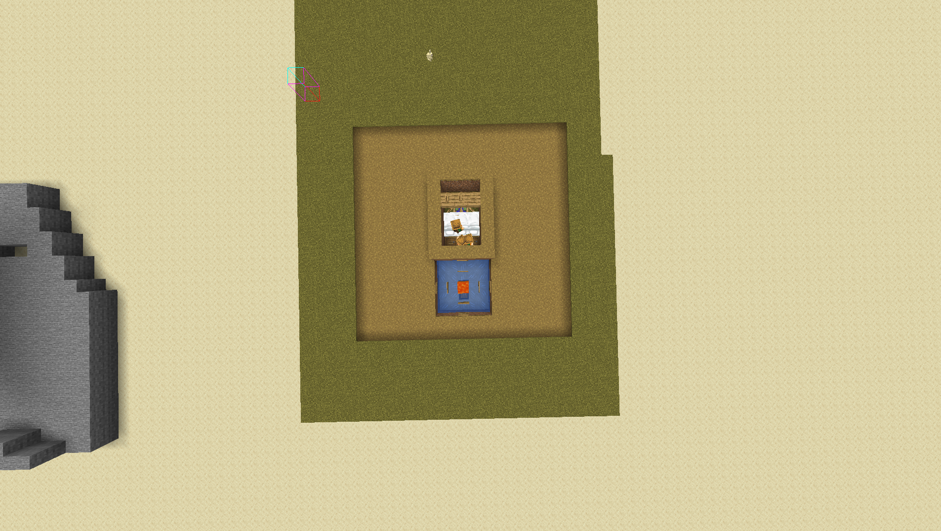 Simple Iron Farm - Only 3 Villagers! Minecraft Schematic